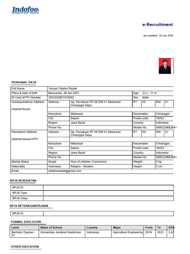 Yanuar Fatahul Razak | PDF