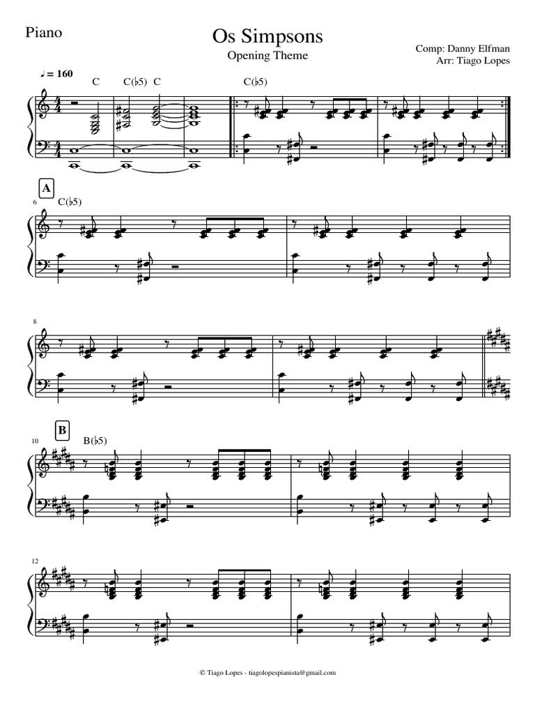 01 Os - Simpsons-Piano | PDF