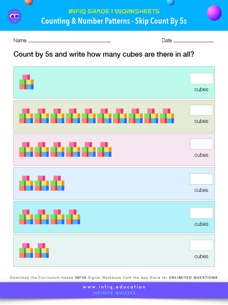 Infinite Quizzes: Skip Counting by 5s | PDF