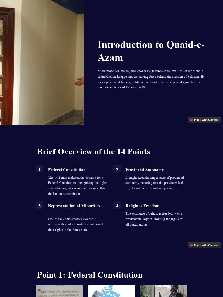 Introduction To Quaid e Azam | PDF