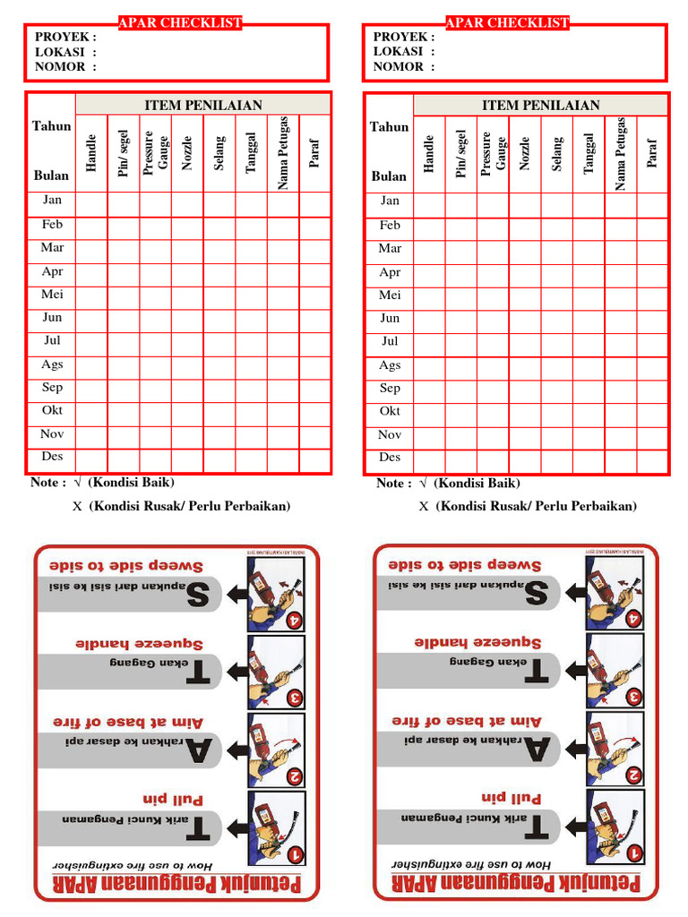 Apar Checklist | PDF