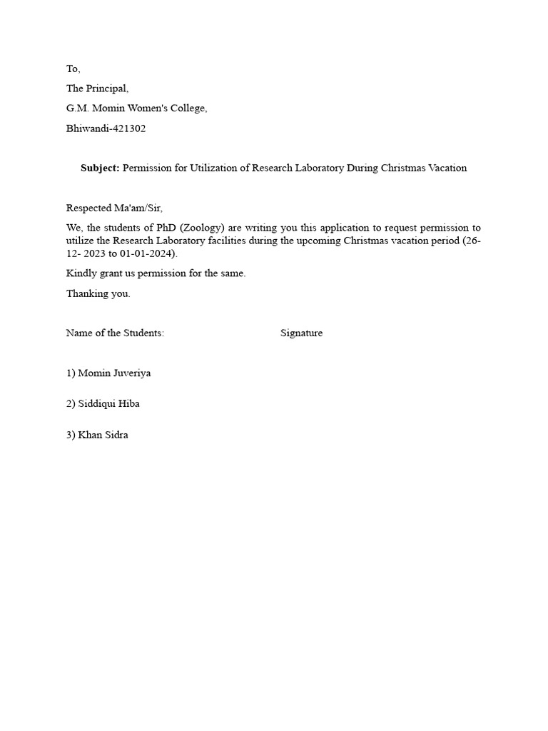 Leave Application | PDF