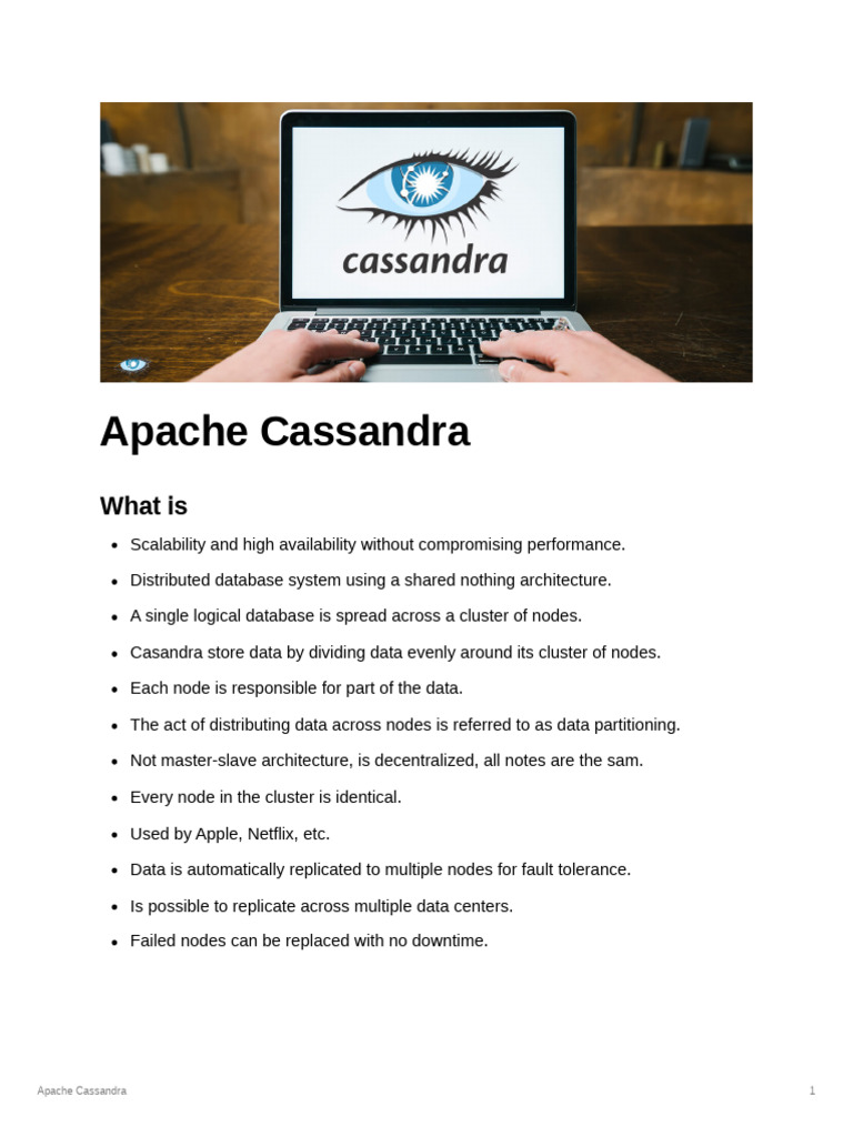Apache Cassandra Tutorial | PDF | Computer Data | Information Technology Management
