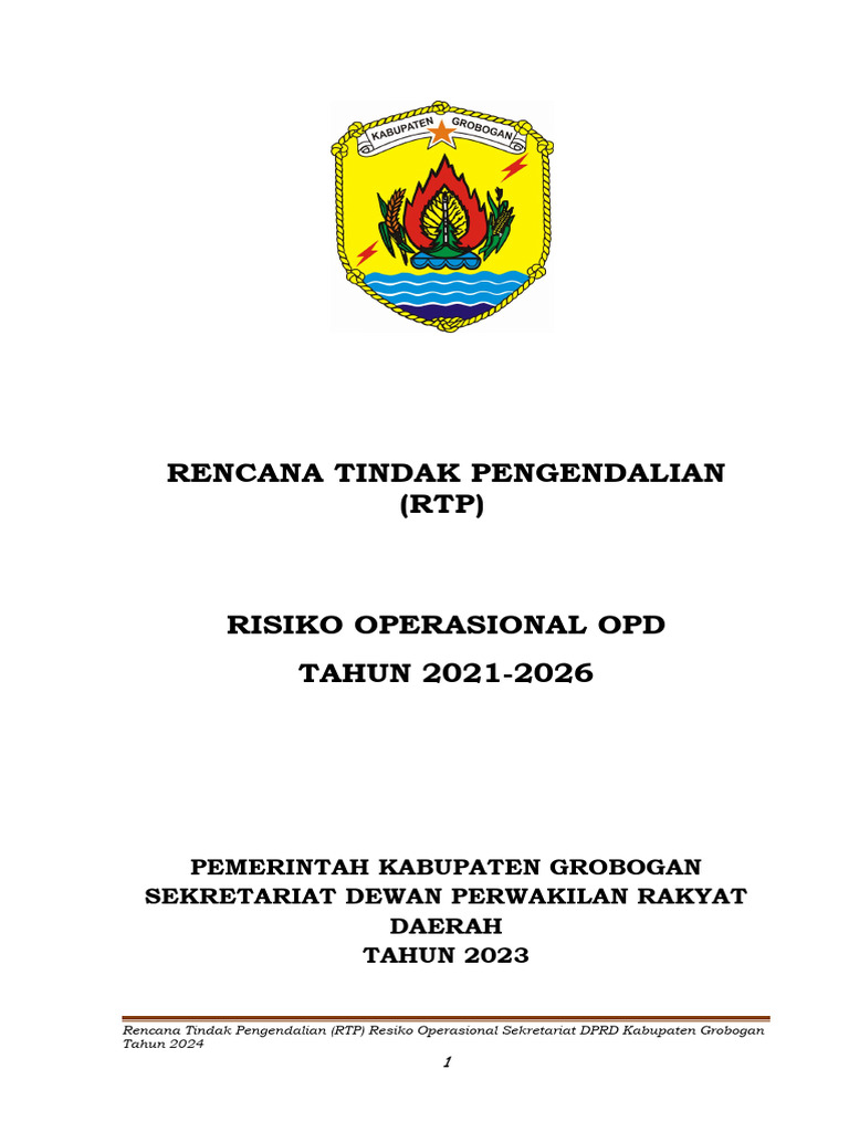 SETWAN Laporan RTP - Operasional 2024 | PDF