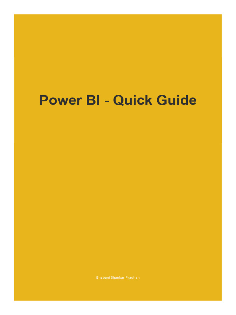 Power BI Quick Guide | PDF