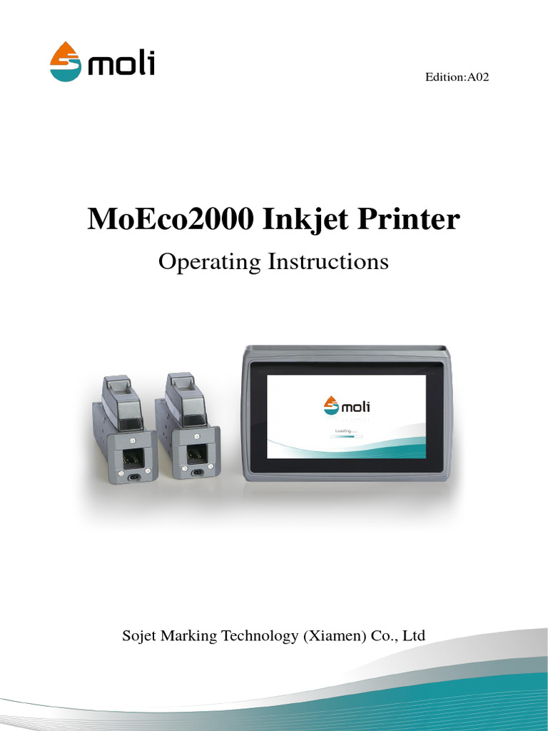 MoEco2000 Inkjet Printer Manual | PDF