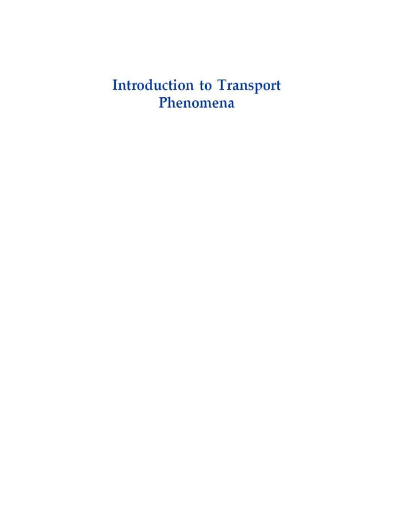 Introduction To Transport Phenomena Bodh Raj | PDF
