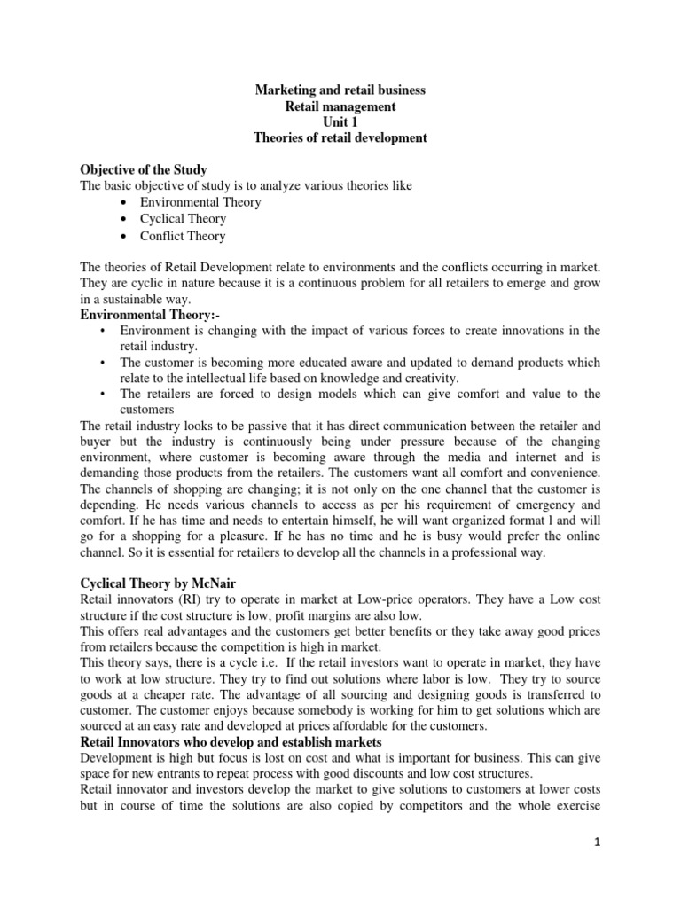 2 - Script - Theories of Retail Management200318101003034646 | PDF | Finance & Money Management ...