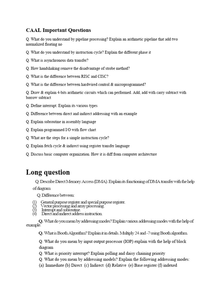 Caal Imp Topics | PDF