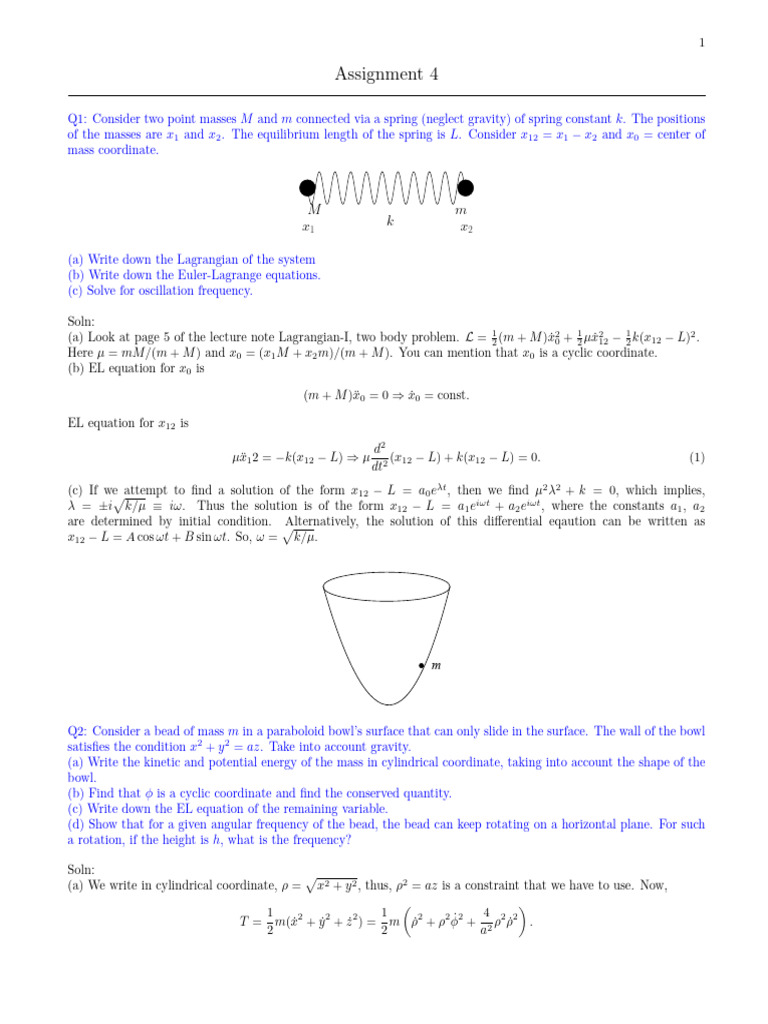 Assignment sol 4 | PDF