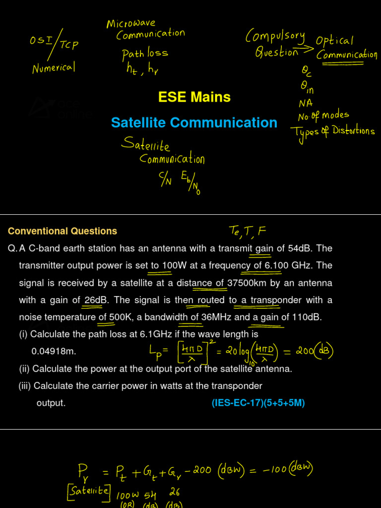 Ace Academy Ese Mains Advanced Communication Notes | PDF