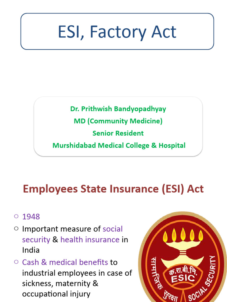 ESI Act | PDF