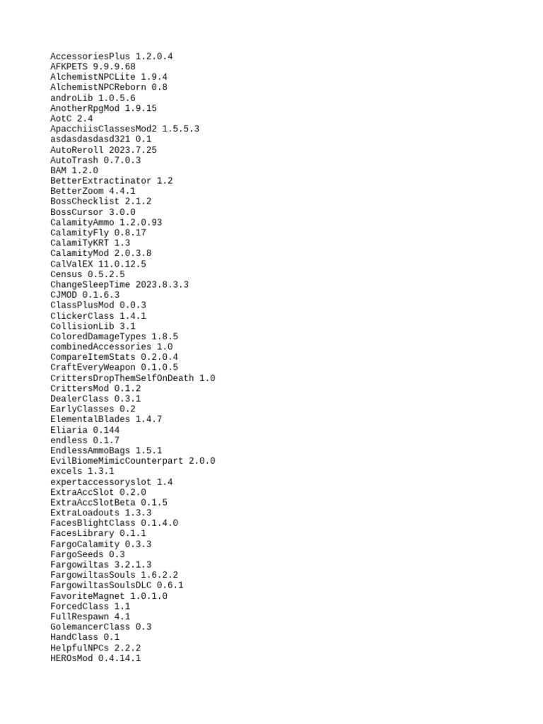 Last Launched Mods Pdf