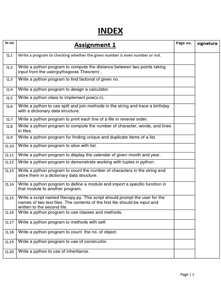 Python Assignment File Work | PDF