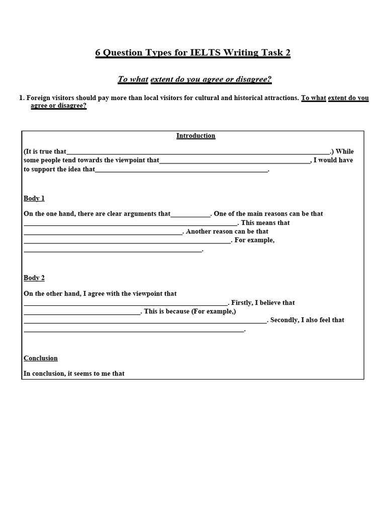 Template Writing Task 2 | PDF | Reason | Argument