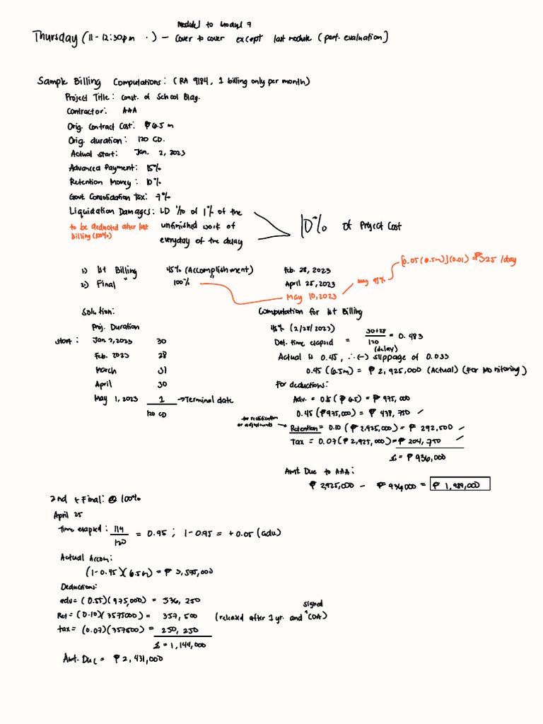 Sample Billing | PDF