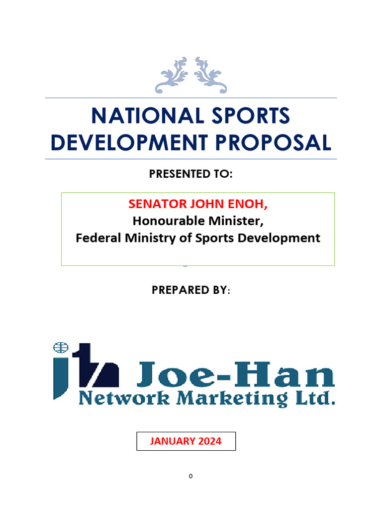 National Sports Development Proposal | PDF | Sports | Economies