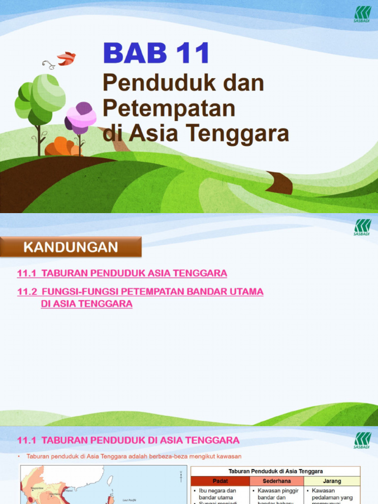 Bab 11 Penduduk dan Petempatan di Asia Tenggara | PDF Bab 11 Penduduk dan Petempatan di Asia Tenggara | PDF