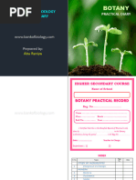 Botany Practical Record Diary 2024 | PDF | Mitosis | Leaf