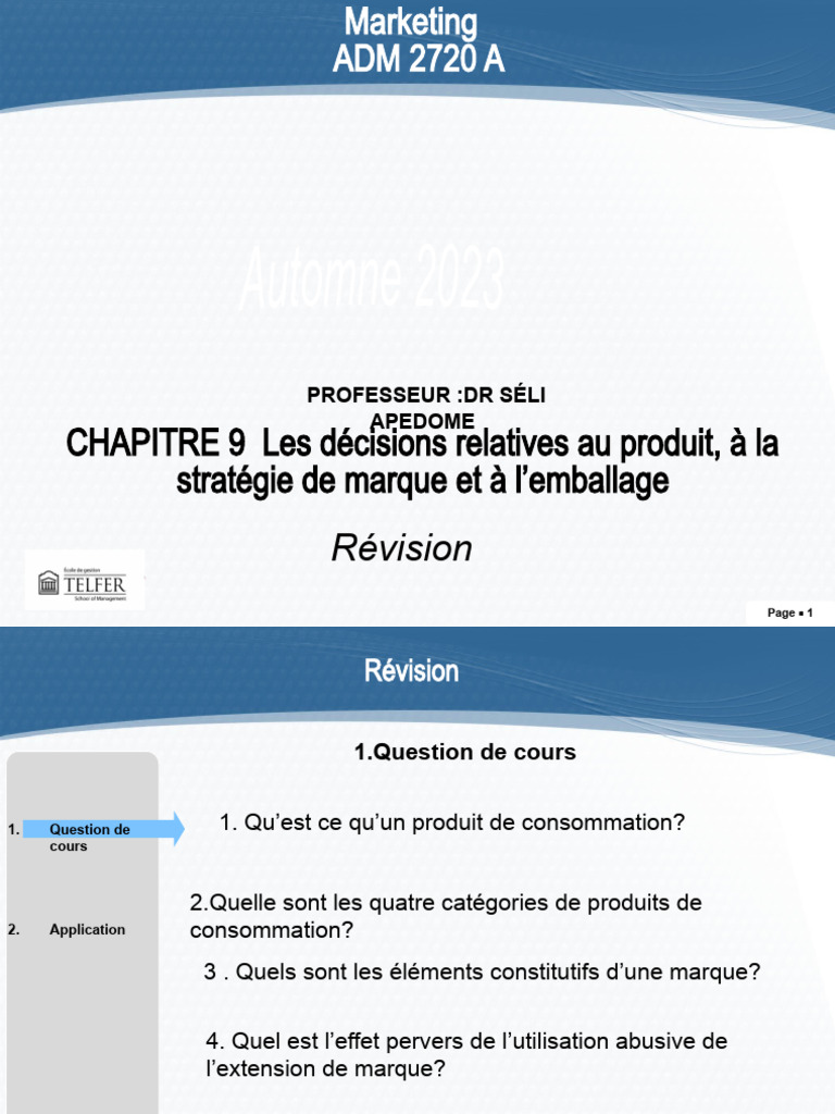 Chapitre 9 Exercices D'application | PDF