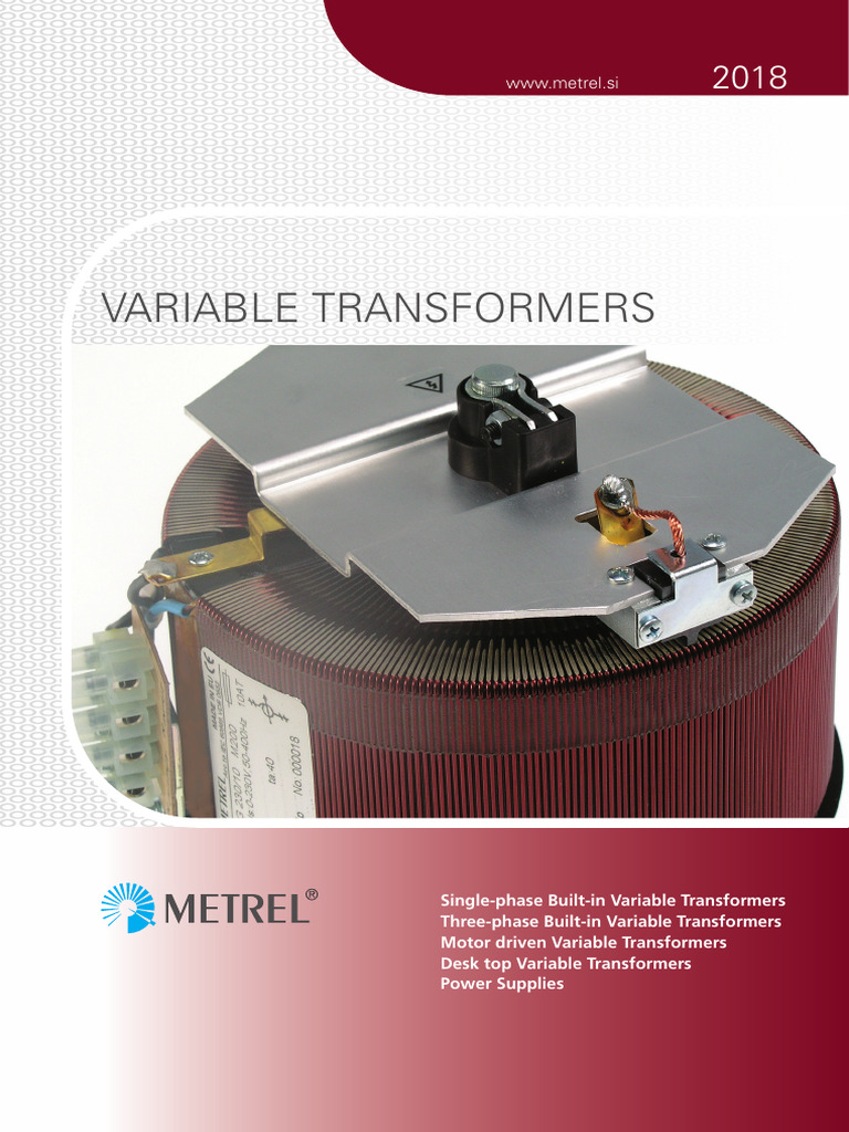 METREL Variable Transformers | PDF | Transformer | Electric Motor