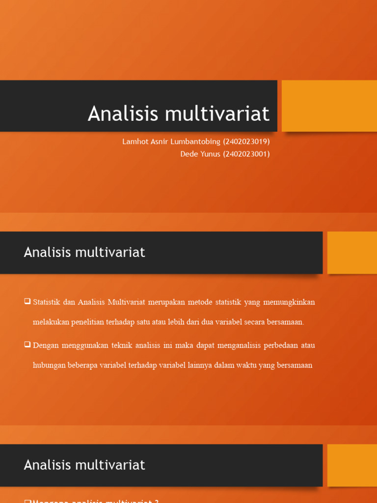 Analisis Multivariat | PDF
