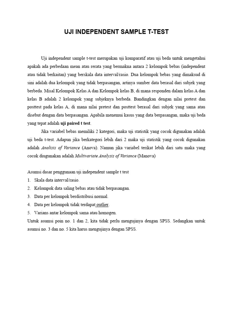 Uji T | PDF