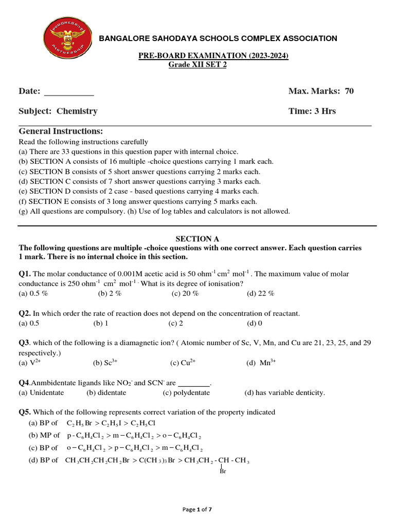 Chem Set 2 | PDF