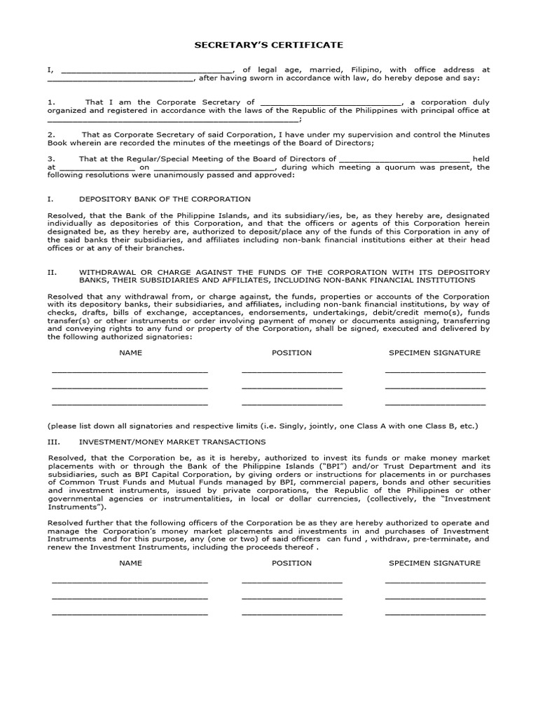 Sec. Certificate Template | PDF Sec. Certificate Template | PDF