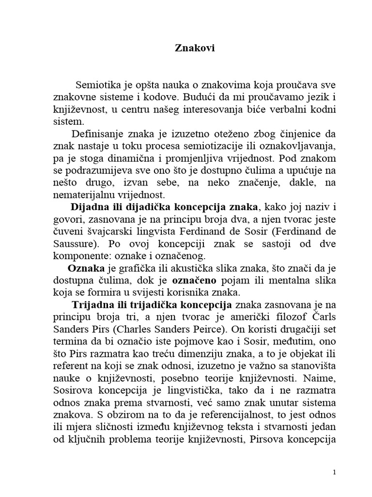 Znakovi Teorija | PDF