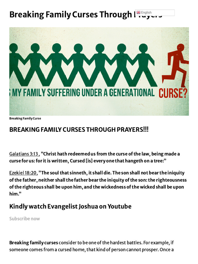 Breaking Family Curses Through Prayers - Evangelist Joshua | PDF