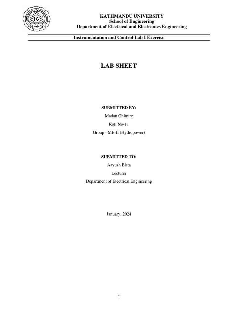 LAB 1 and 2 Exercise | PDF