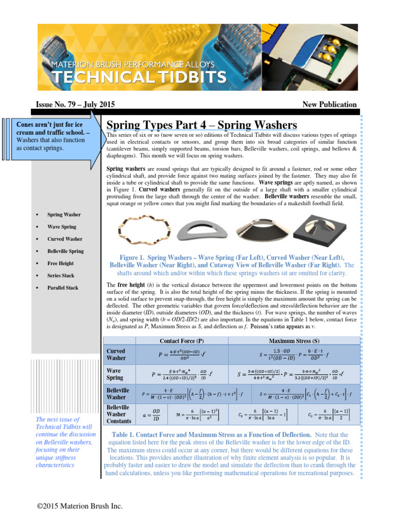 Issue No 79 - Spring Washers | PDF