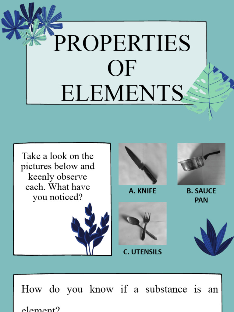 Properties of Elements | PDF | Chemical Elements | Chemical Substances