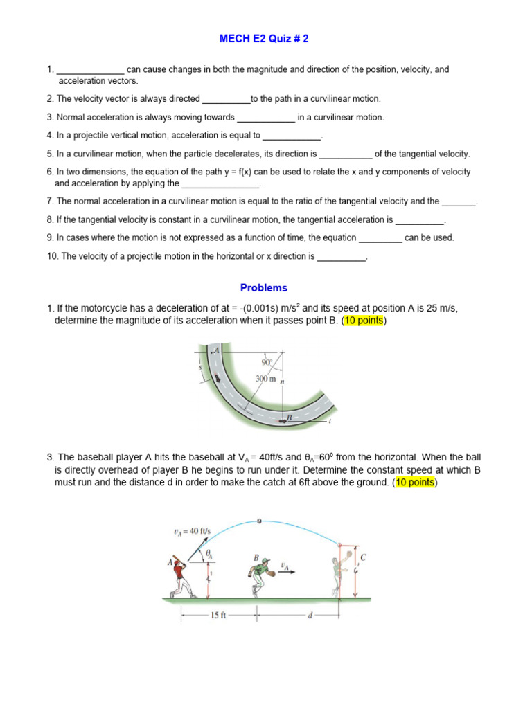 MECH E2 Quiz 2 | PDF