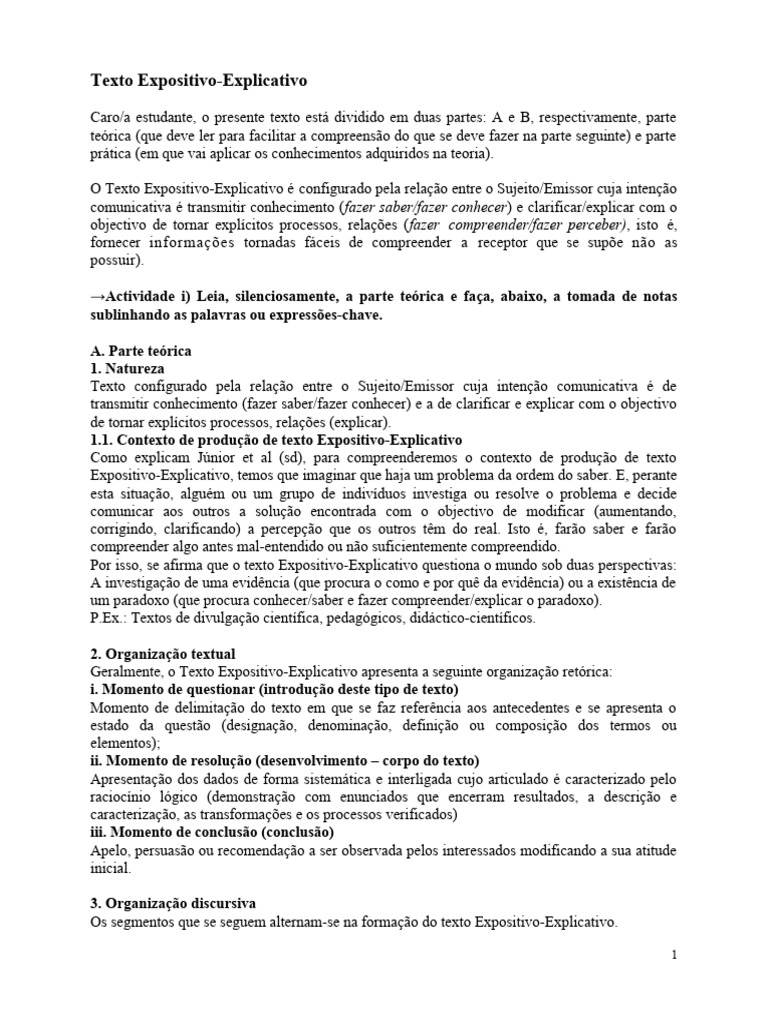 Texto Expositivo-Explicativo | PDF