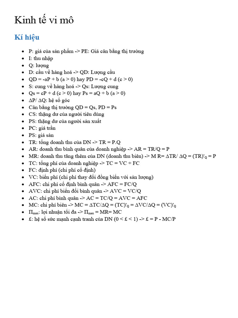 Kinh tế vi mô | PDF