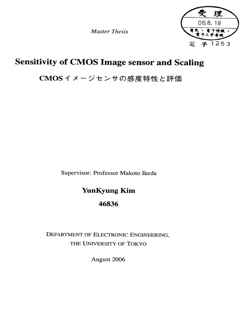 Sensitivity of Cmos Image Sensor and Scaling | PDF