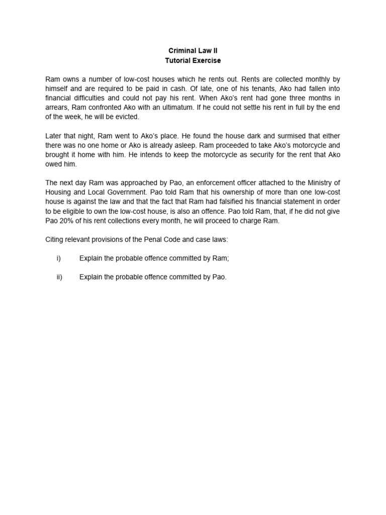 Tutorial Exercise 5 | PDF