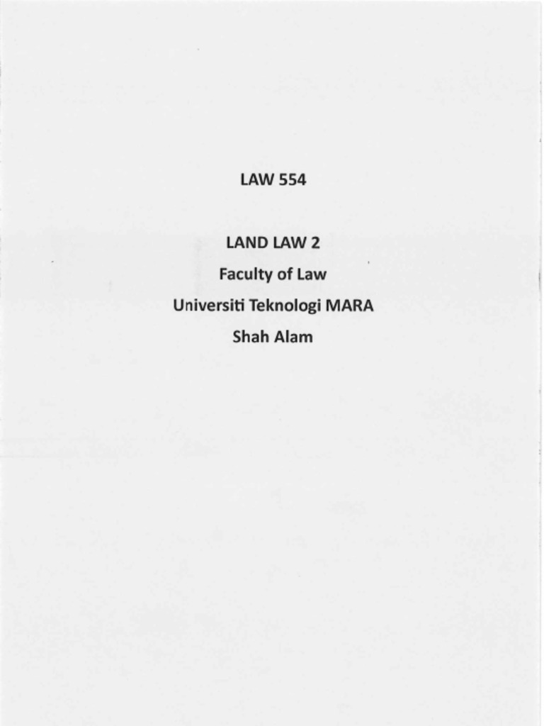 Land Law | PDF
