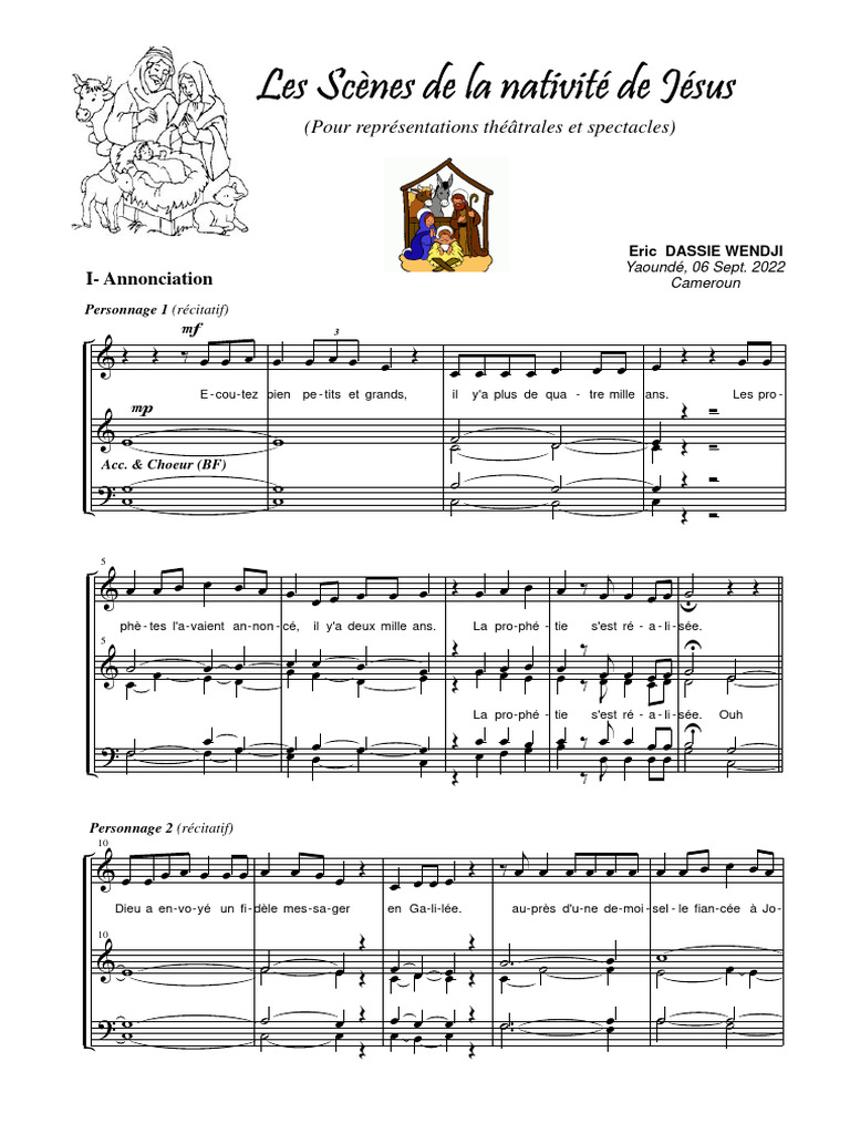 Les Scènes de La Nativité de Jésus - Solistes & Choeur - ANNEXES - Eric ...