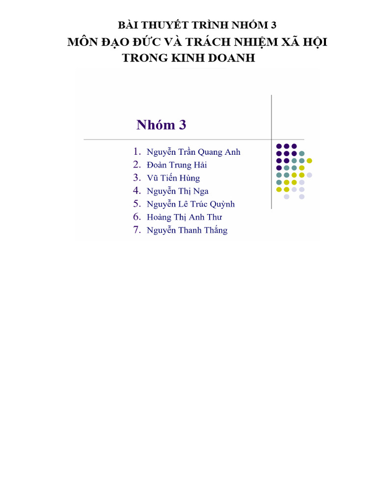 Bai Thuyet Trinh ĐĐ&TNXH - Nhom 3 | PDF