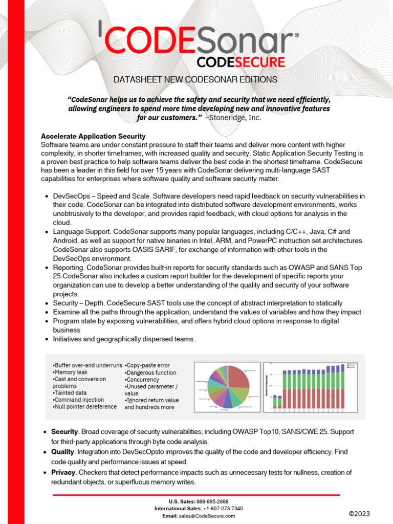 CodeSonar 7 - 4 Datasheet Dec - 202239 PDF | PDF | Computers ...