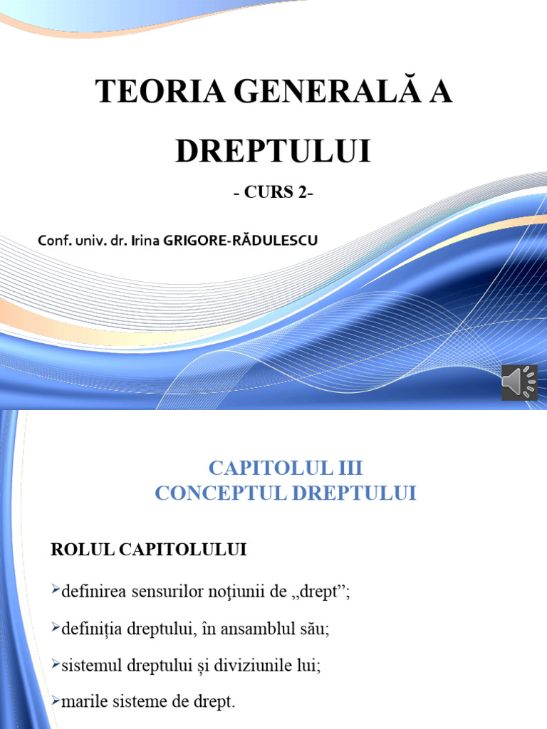 Curs 2 - Conceptul Dreptului | PDF