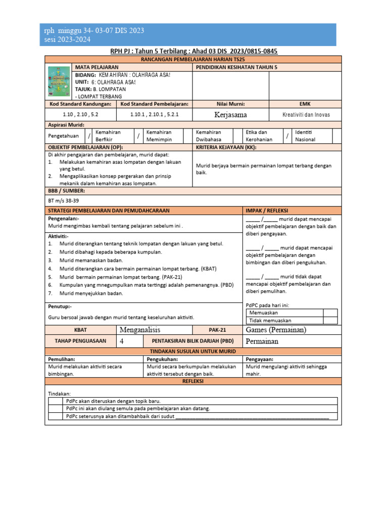 RPH MINGGU 35 03-07 Dis | PDF