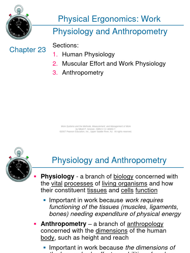 Ch23 Physical Ergonomics 2023 | PDF