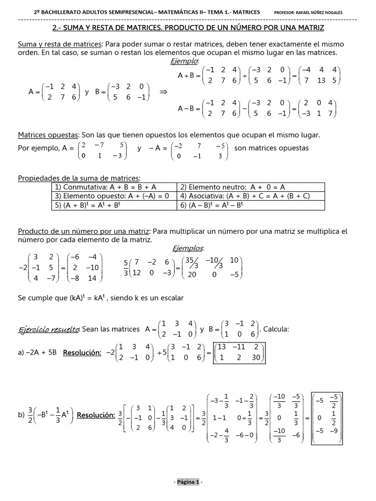 2bach-Ciencias-ASP-tema 1-matrices-AP2-20-21 | PDF