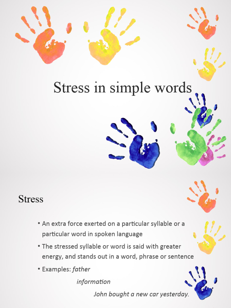 Stress in Simple Words | PDF | Stress (Linguistics) | Word