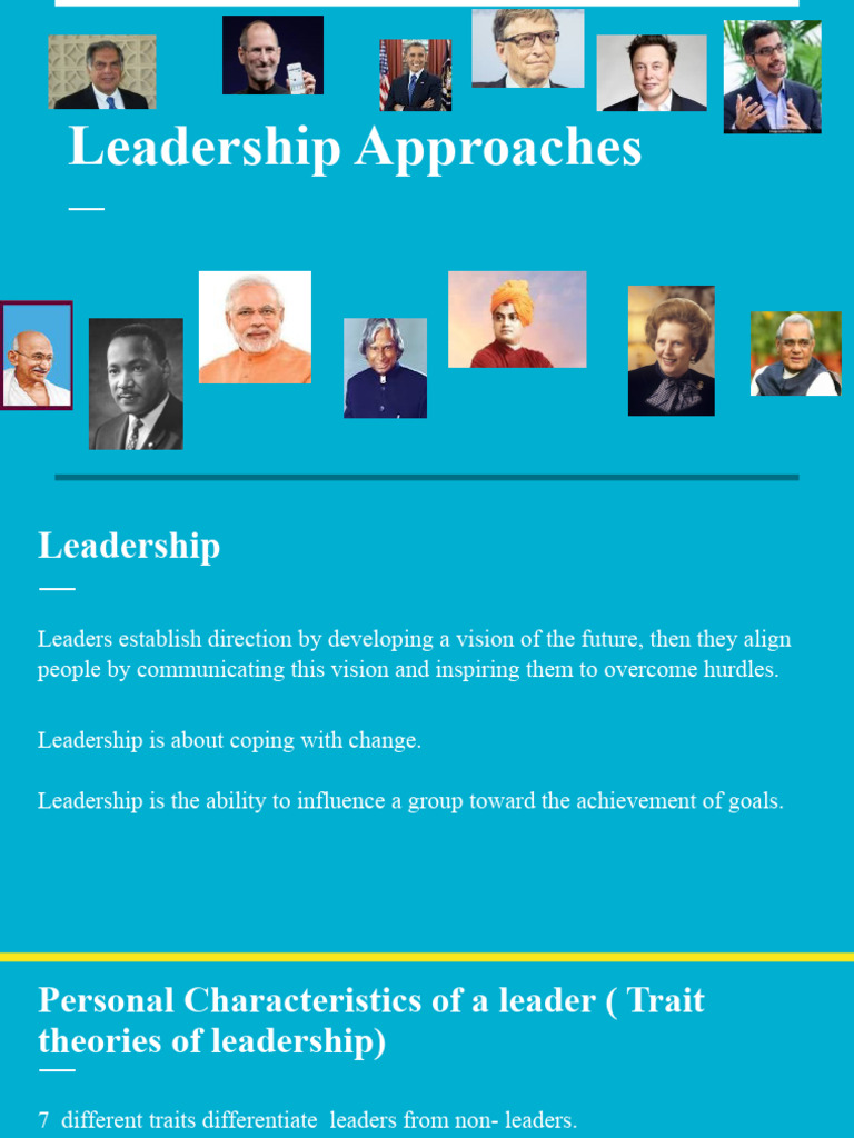 Leadership Approaches | PDF