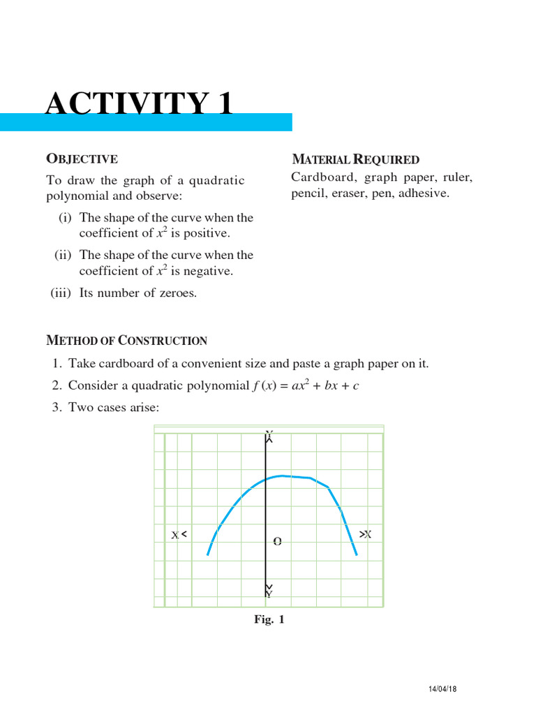 Activities 1 POLYNOMIALS | PDF | Teaching Methods & Materials